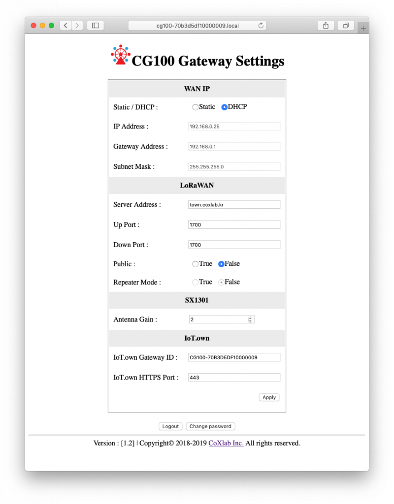 CG100 User Manual (v1.2) – CoXlab Inc. (주)콕스랩
